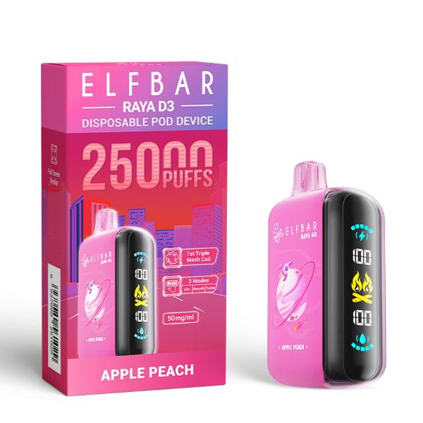 Elf Bar Raya D3 Disposable Vape - Apple Peach – VapeBro